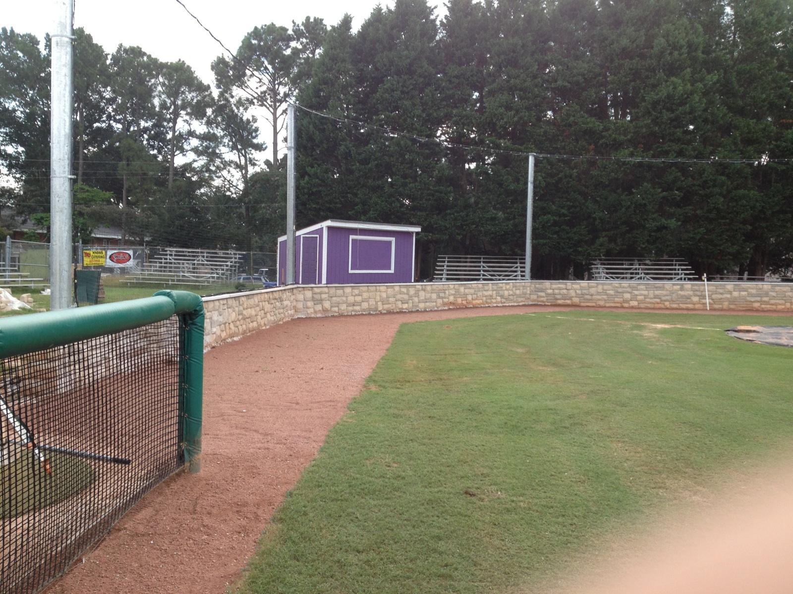 New Backstop and Warning Track | Broughton High School Baseball